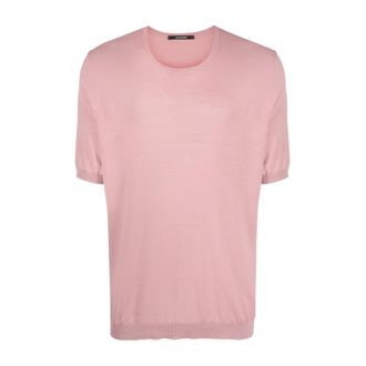 Tagliatore Josh Rundhals-Strickpullover - - Knitwear - Herren - Rosa - M