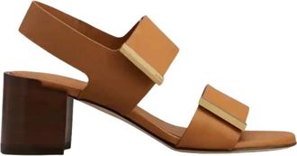 Tod's Femme, Chaussures, Brun, Taille: 37 1/2 EU Sandale &agrave; brides en cuir