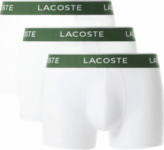 Lacoste Homme, Sous-v&ecirc;tements, Blanc, Taille: L Lot de 3 cale&ccedil;ons en coton stretch
