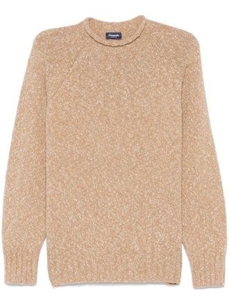 Drumohr pull à design chiné - Marron