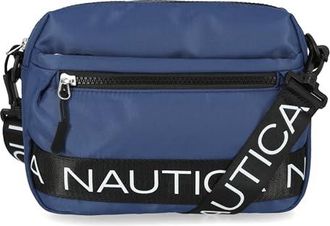 Nautica Sac bandoulière en nylon avec bandoulière réglable, indigo, indigo