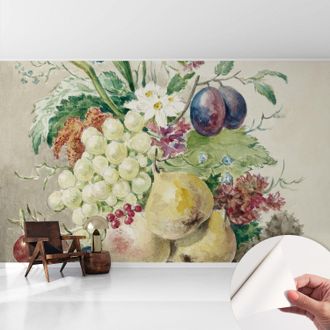 Tulup Fotomurale Adesivo Stickers - Per Camera Da Letto - Per Corridoio - Decorazione Casa Moderna Fiori E Frutti 416x254 Cm