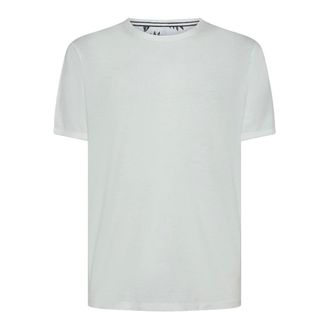 Sun 68 Homme, Tops, Blanc, Taille: 2XL T-shirt à Manches Courtes et Bas Arrondi