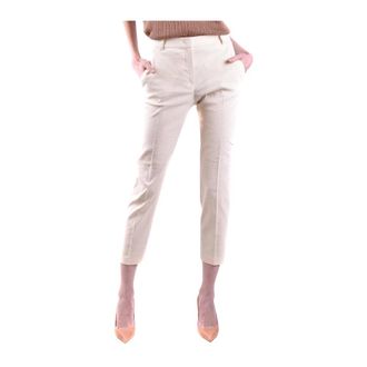 Pinko Leinenmischhose mit Rei&szlig;verschluss und Knopfverschluss - - Trousers - Damen - Beige - XS