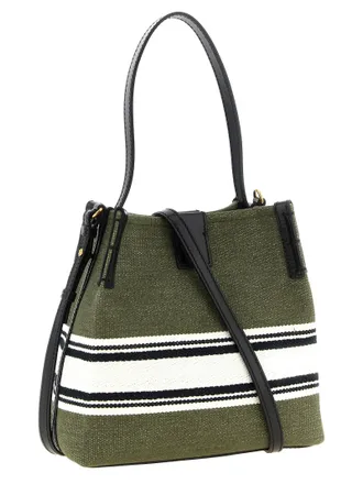 Balmain Canvas Shoulder Bag - Green
