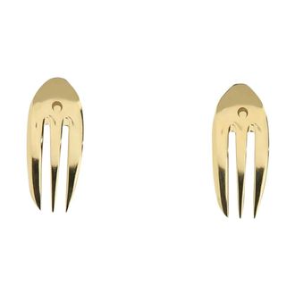 Marine Serre Femme, Accessoires, Jaune, Taille: ONE Size Boucles doreilles en m&eacute;tal dor&eacute;