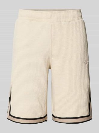 Pegador Shorts mit Strukturmuster und Label-Stitching