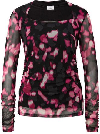 s.Oliver Langarmshirt T-Shirt Longsleeve aus Mesh