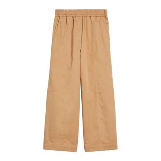 Max Mara Weite Baumwollhose - - Trousers - Damen - Beige - M