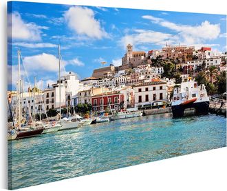 Islandburner Bild auf Leinwand Panorama Von Ibiza Altstadt Eivissa Spanien Balearische Inseln Bilder Wandbilder Poster