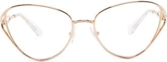 Swarovski Brille mit Cat-Eye-Gestell - Gold