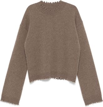Uma Wang Pullover im Distressed-Look - Nude
