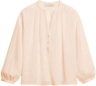 Vanessa Bruno Femme, Blouses et Chemises, Beige, Taille: 38 FR Blouse Tunique en Voile de Coton