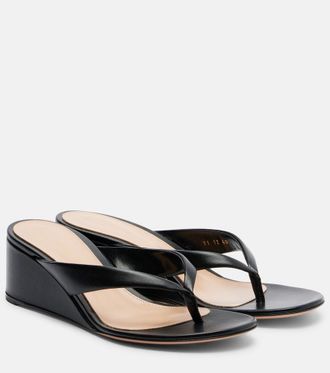 Gianvito Rossi Mues compens&eacute;es en cuir