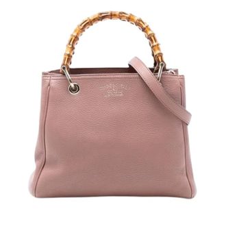 Gucci Sacoche Shopper Bambou doccasion - Femme - Pre-owned - Rose - Taille: ONE Size