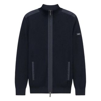 Bugatti Strickjacke mit Zwei-Wege-Rei&szlig;verschluss - - Jackets - Herren - Blau - M