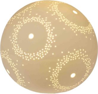 Kerzenfarm Hahn Michael Hahn e.K. Dekorative Tischlampe aus edlem Porzellan mit elektrischer Beleuchtung Modell 30213 medium Durchmesser 21 cm (Leuchtmittel Nicht ent