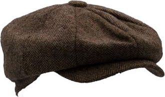 Walker and Hawkes Gavroche en Laine - Unisexe - 8 pans - Motif Chevron Marron - 2XL (61cm)