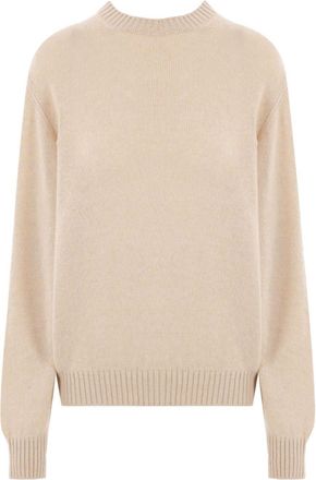 Loro Piana Kaschmirpullover mit rundem Ausschnitt - Nude