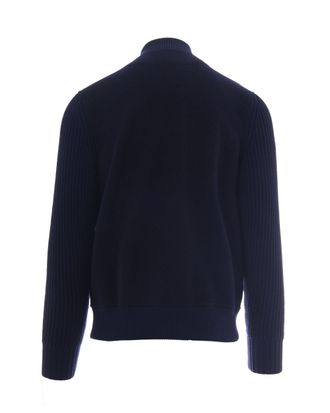 Eleventy Full-Zip Wool Jacket - Navy