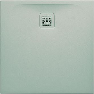 Laufen Pro Gelcoat-Duschwanne Marbond extraflach quadratisch, seitlicher Ablauf 80x80, Hellgrau matt H2109500770001 - Laufen