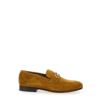 Ferragamo Braune Flache Mokassins Niedriger Absatz - - Shoes - Damen - Braun - 36 1/2 EU