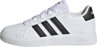 adidas Unisex Kinder Grand Court Lifestyle Tennis Lace-Up Shoes, Cloud White / Core Black / Core Black, 31 1/2 EU