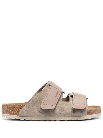 Birkenstock sandales Uji en daim &agrave; attache scratch - Tons neutres