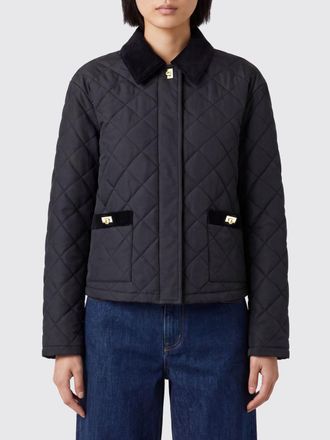 Ferragamo Gesteppte Jacke von aus Baumwoll-Nylon-Mix mit Samtkragen
