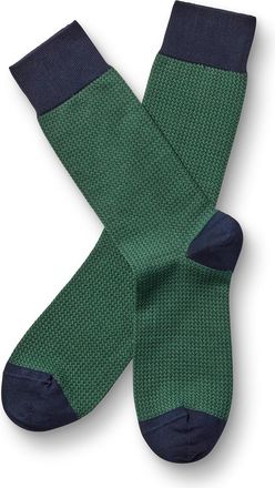 CHARLES TYRWHITT Socken mit Hahnentrittmuster - Gr&uuml;n