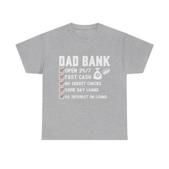Generic Tee shirt Homme Dad Bank, Papa id&eacute;e cadeau humour dr&ocirc;le amusant Taille 3XL, Couleur Sport Grey