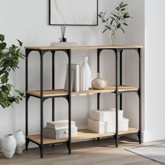 vidaXL Table console ch&ecirc;ne sonoma 102x35x90 cm bois ding&eacute;nierie