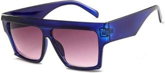 Generic Lunettes De Soleil À Monture Large For Homme, Idéales For Les Vacances, Déplacements En Extérieur Ou La Conduite(Blue)
