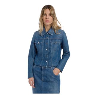 Dondup Femme, Vestes, Bleu, Taille: 42 FR Veste en jean slim
