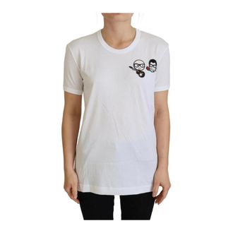 Dolce & Gabbana Rundhals-T-Shirt - - Tops - Damen - Wei&szlig; - XS