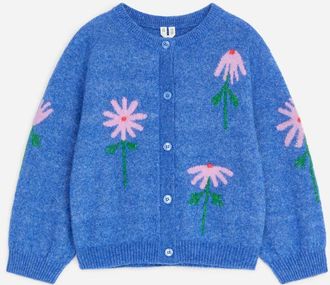 Arket Strickjacke Aus Wolle Und Alpakawolle -Blau