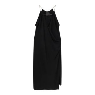 Givenchy V-Ausschnitt Midikleid - - Dresses - Damen - Schwarzk - S