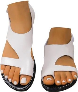 Generic Sandales orthop&eacute;diques pour femme 2026 - Boucle &agrave; bout ouvert - Sangles r&eacute;glables - Chaussures plates - Confortables et d&eacute;contract&eacute;es - Sandales d&eacute;t&eacute; 