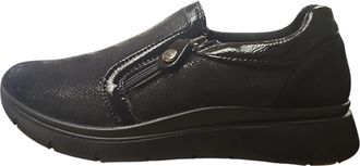 Enval soft ENVAL Soft D.Katia Enval Damen Mokassin, Schwarz laminiert Schwarz, 36 EU