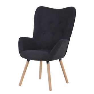 SVITA Cleo Ohrensessel Relaxsessel Fernsehsessel Sessel Lesesessel dunkelgrau anthrazit