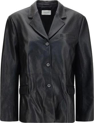 Magda Butrym Lederblazer - - Jackets - Damen - Schwarzk - S