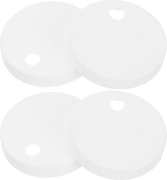 BESPORTBLE Housoutil 2 Paar Universelle Wei&szlig;e Wc Schraubenabdeckungen aus Formbest&auml;ndigem Kunststoff Runde Wc Sitzschraubenkappen Zur Dekorativen Abdeckung Von B