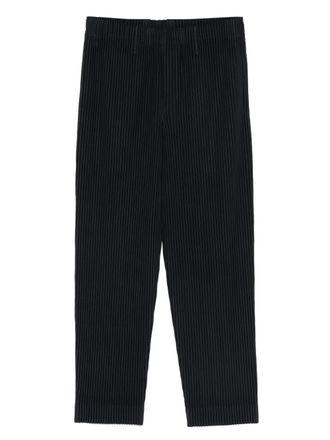 Homme Plissé Issey Miyake pantalon à design plissé - Bleu