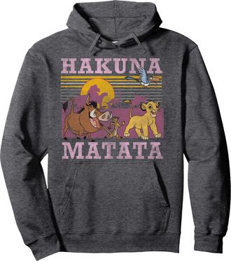 Disney Lion King Retro Hakuna Matata Faded Poster Pullover Hoodie