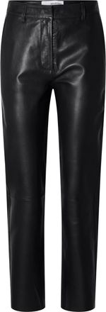 Selected Damen Slfmarie Mw Leather Pants W Noos Hose, Schwarz, 42 EU