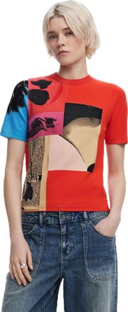 Desigual Damen 25SWTKAL T-Shirt, RED, XL