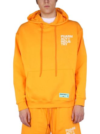 Pharmacy Industry Logo Print Sweatshirt - Orange