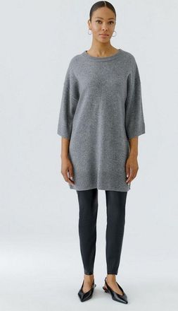 Oui Rundhalspullover Oversized geschnitten Rundhals