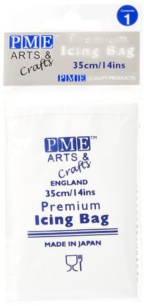 PME Erstklassiger Glasurbeutel 35 cm, Kunststoff, Weiß, 22 x 0.1 x 35 cm