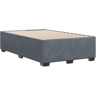 vidaXL Bettgestell ohne Matratze Dunkelgrau 120x200 cm Samt Vidaxl